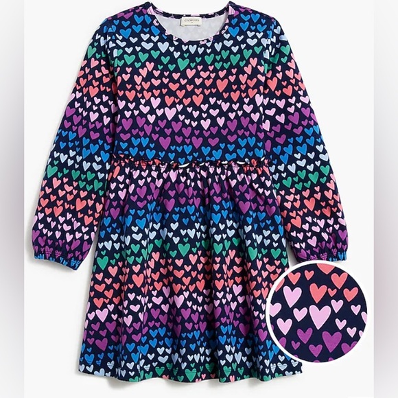 Crewcuts | Dresses | J Crew Factory Girls Heart Dress | Poshmark